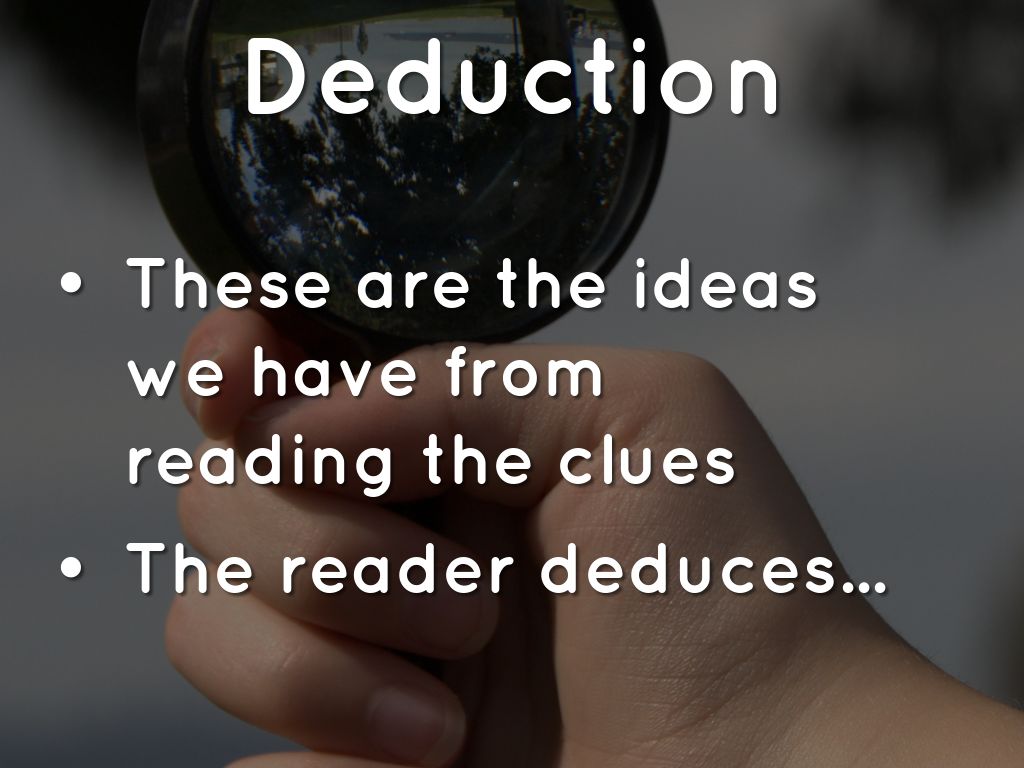 Looking for clues...Inference & Deduction by riding.m