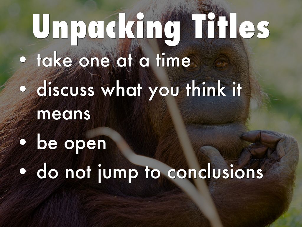 Title Day! by Joe Wright