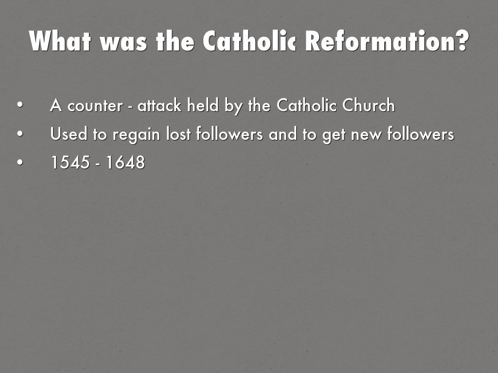 The Catholic Reformation by 17blemn