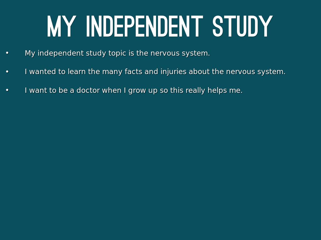 independent study presentation by Vishal Veeravelli