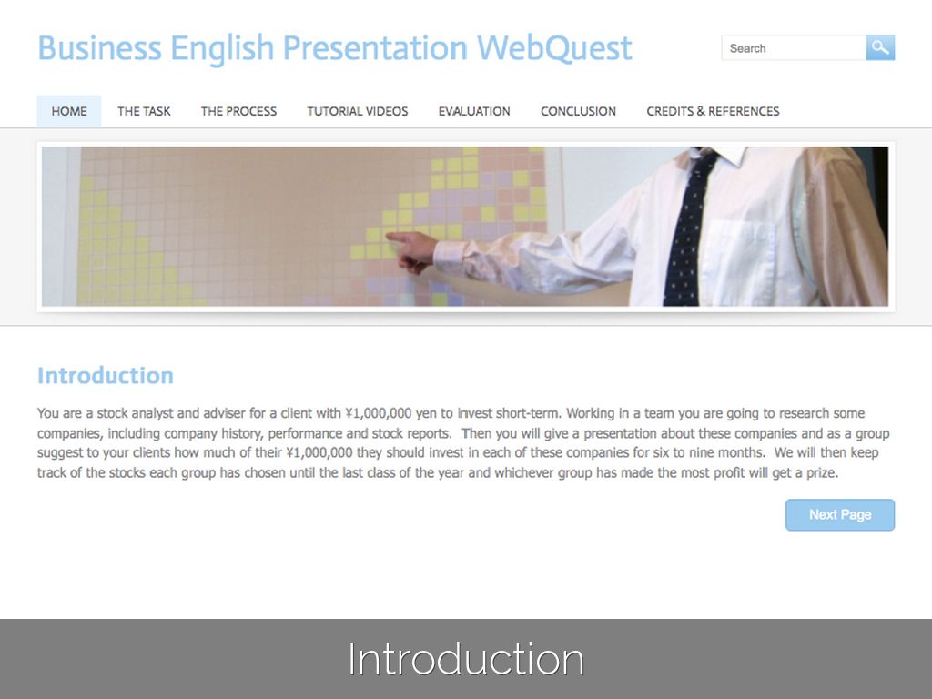Intro to WebQuest for Business English by Thomas Bieri