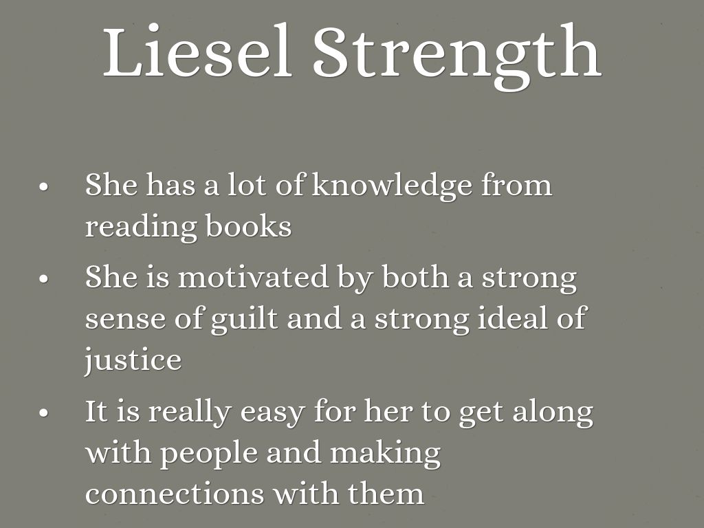 Liesel Meminger She is the protagonist of the book.