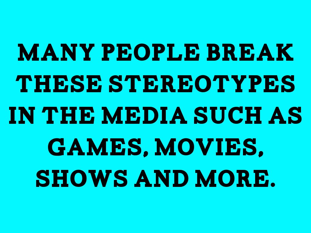 Gender Stereotypes In Media by 20cmarable