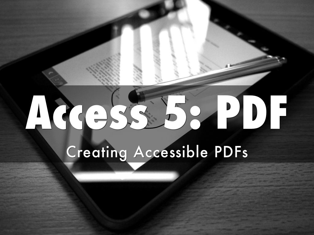 Access 5: PDF by cokuda