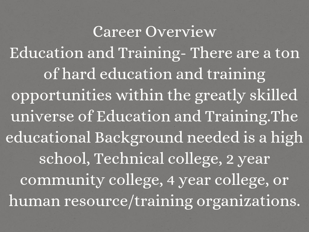 Education and Training Cluster by trevor.eck