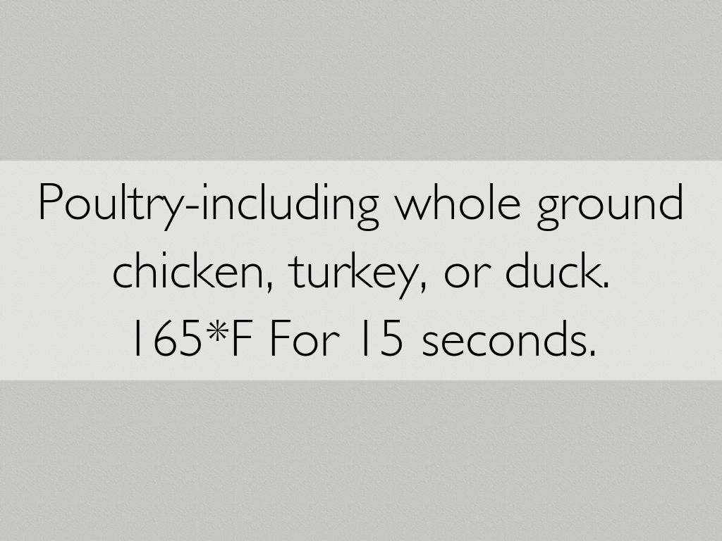 Cooking Requirements For Specific Types Of Food by