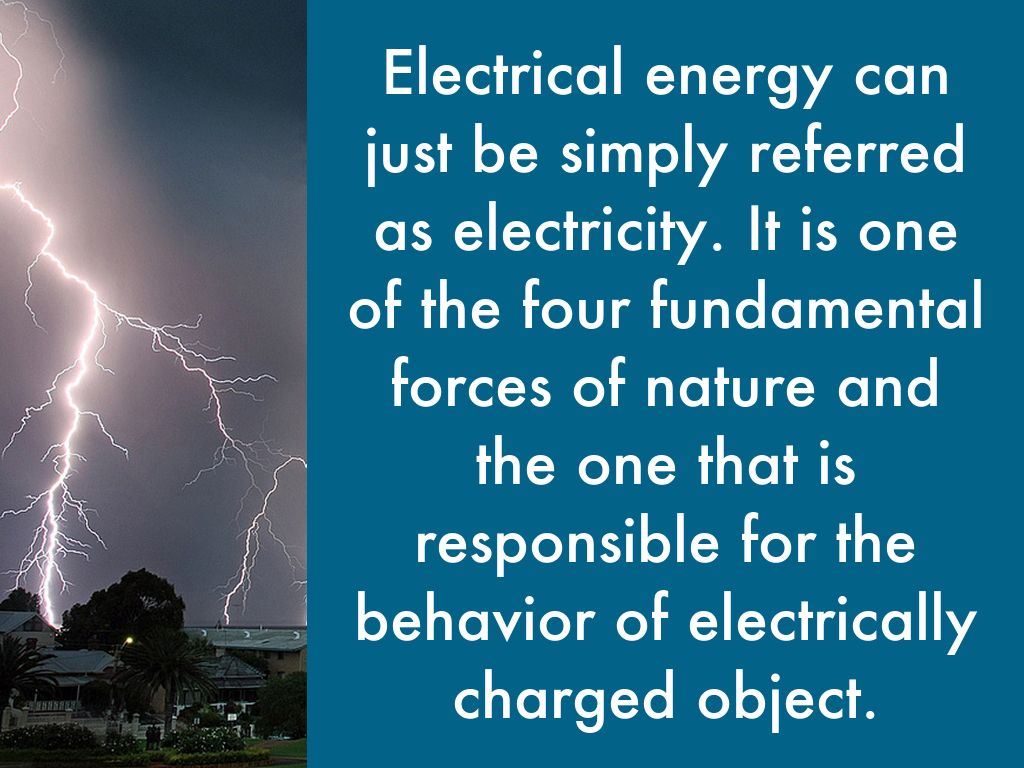 Electrical Energy Meaning