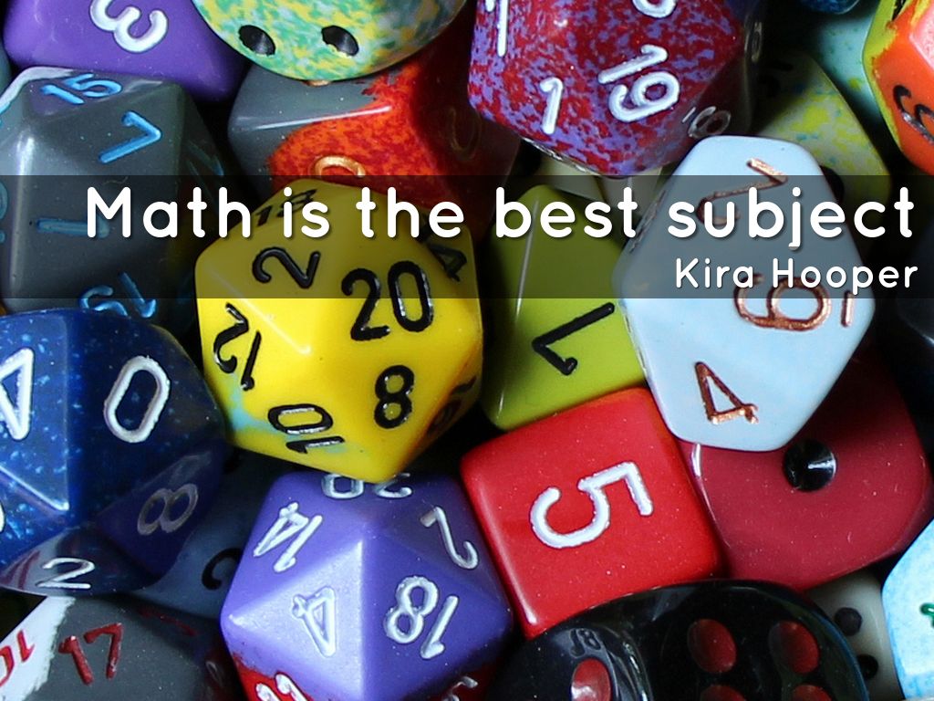 Math is the best subject by darion george