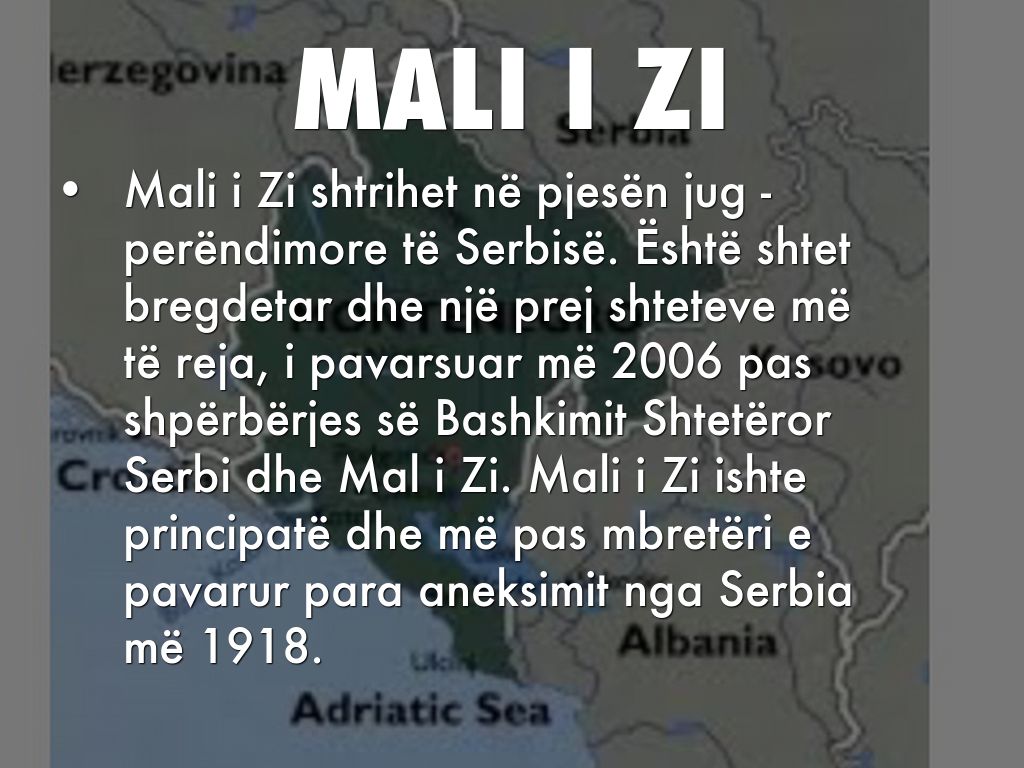 GJEOGRAFI: MALI I ZI by Sokol Smailhasanaj
