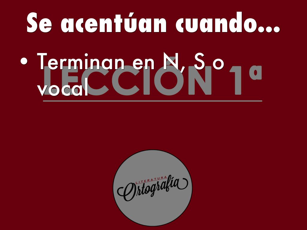 Acentuación by vvillalba