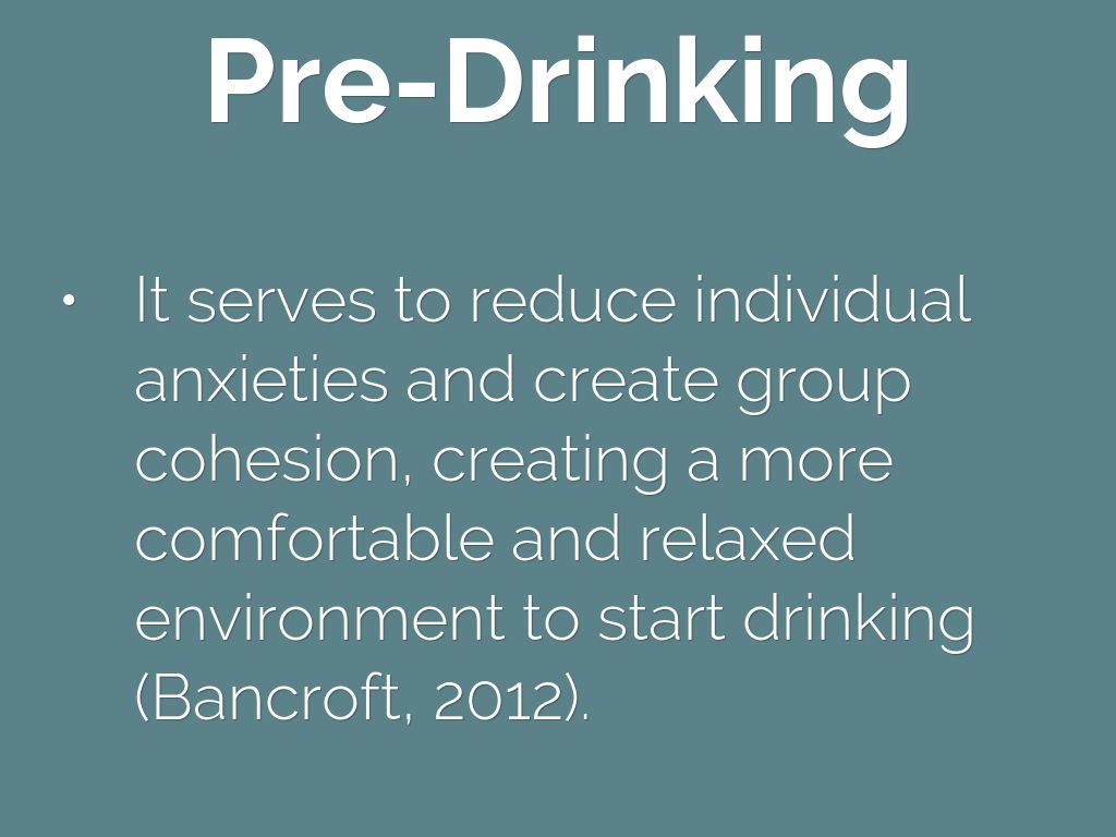 Pre-drinking culture among New Zealand Tertiary