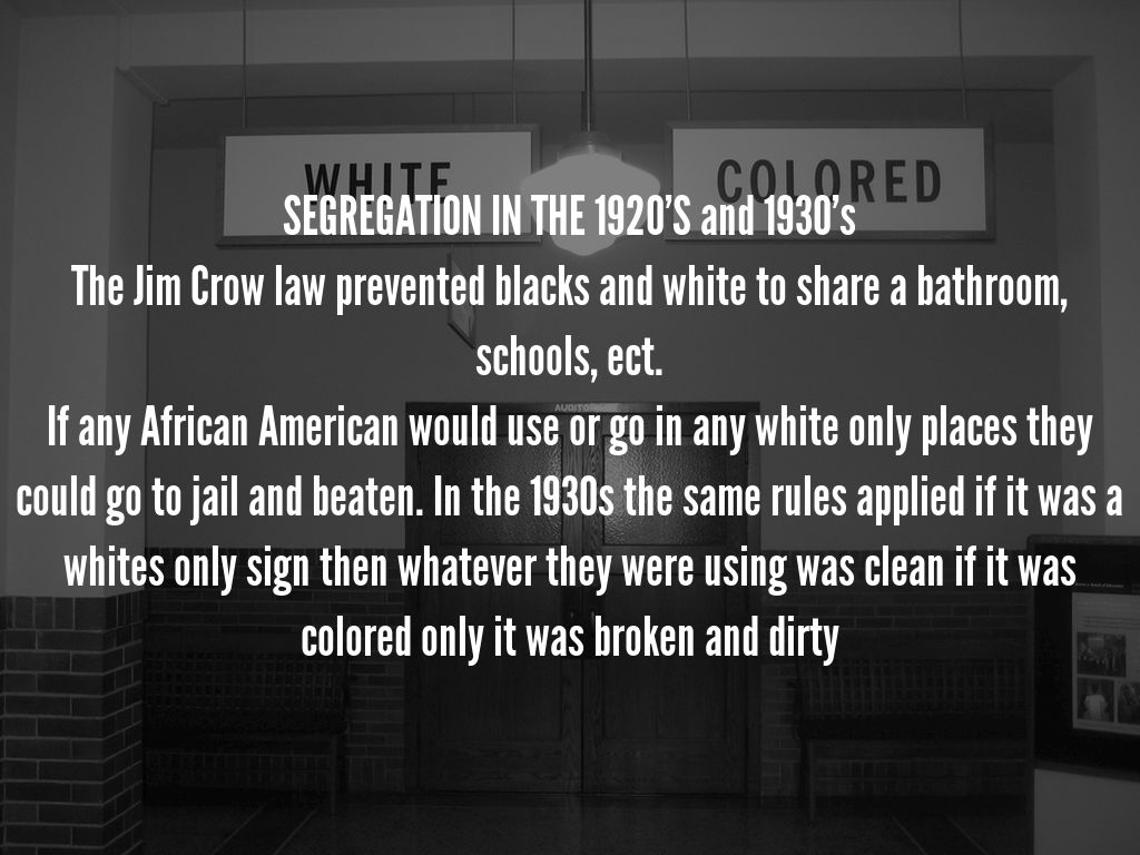 Race And Relations In 1920-1930 by Issac Crosby