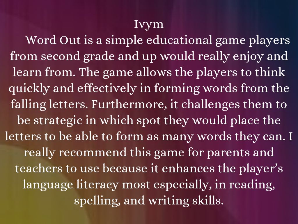 Word Out by torilizama671