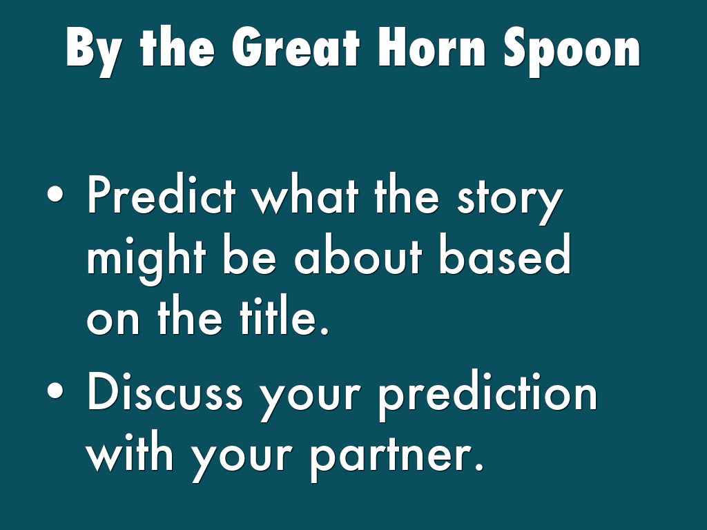 By the Great Horn Spoon by lmgomez