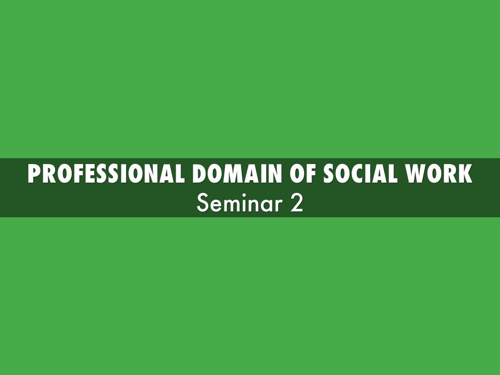 Professional Domain of Social Work by Jennifer Dickey
