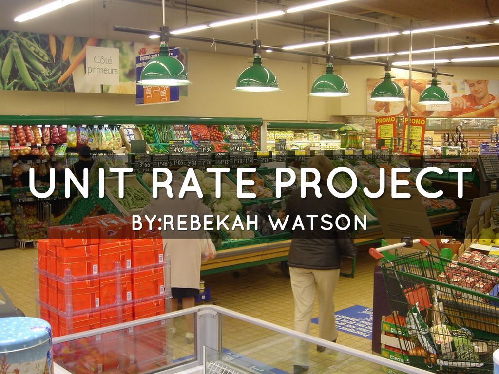 Unit Rate Project by Rebekah Watson