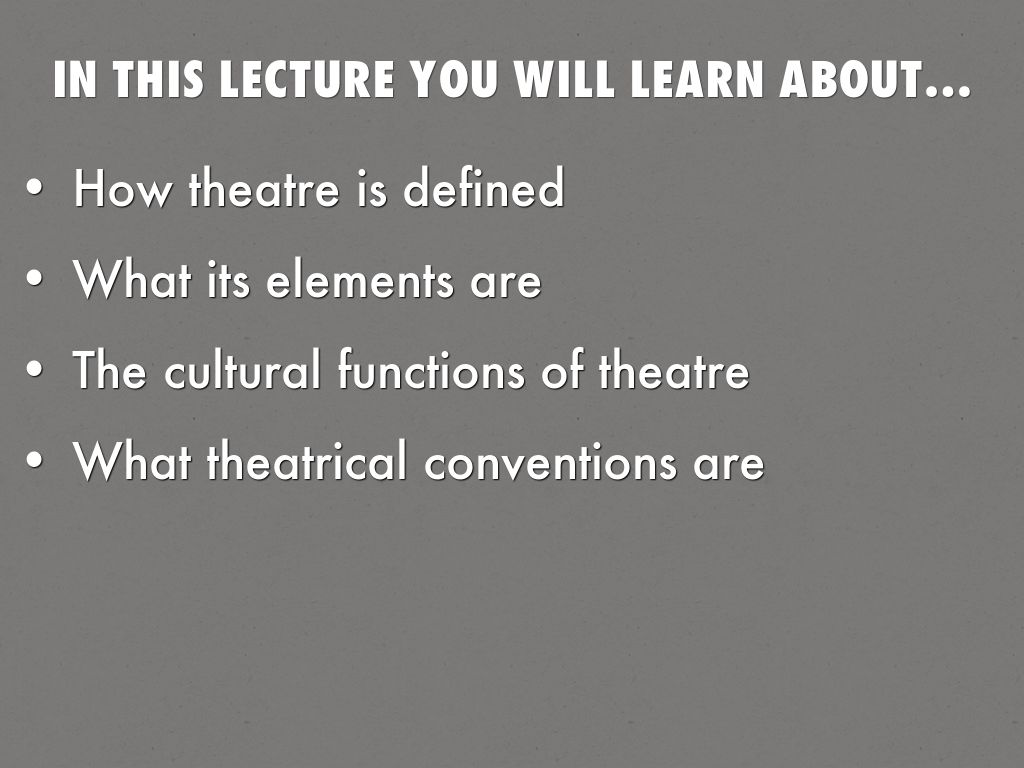 The importance of Theatre by decker.165