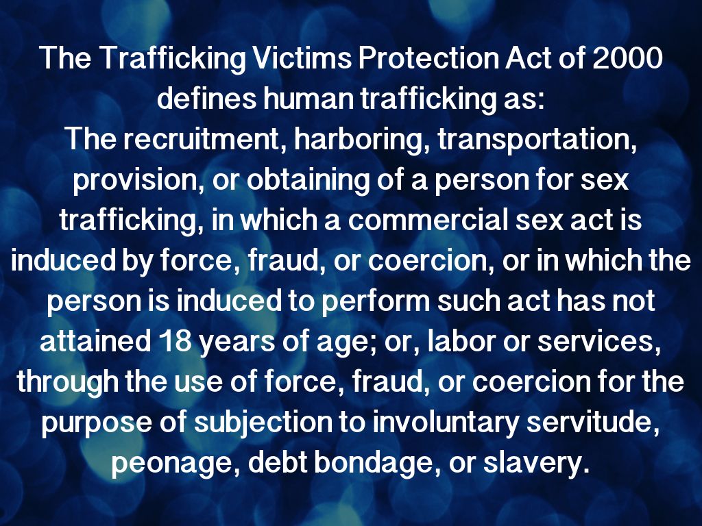 Human Trafficking By Dorothy Oppenheiser