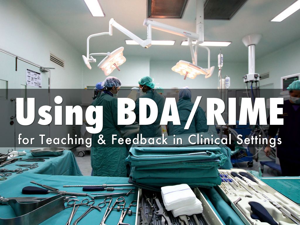 Reflective Feedback Using BDA/RIME in Clinical