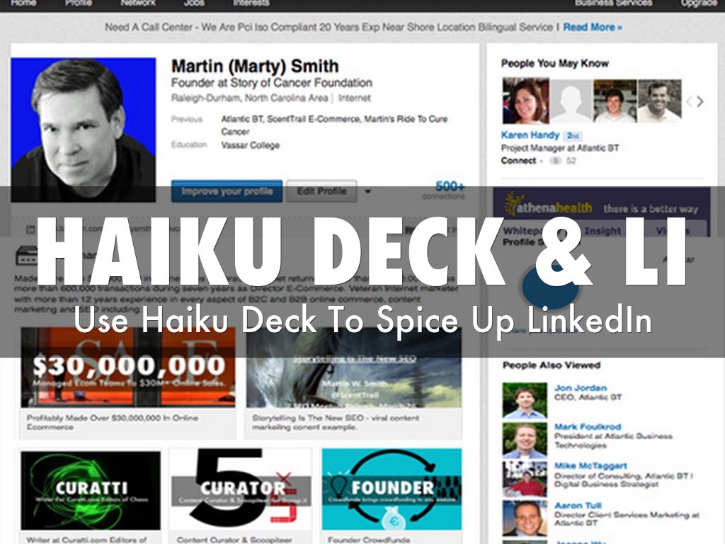 Haiku Deck & LI by Martin Smith