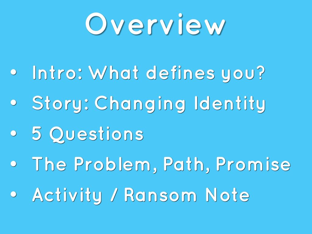 Copy of Identity by Jonathan T Hoffman