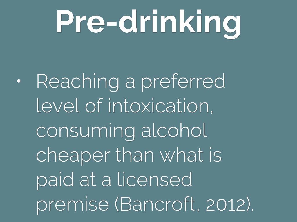 Pre-drinking culture among New Zealand Tertiary