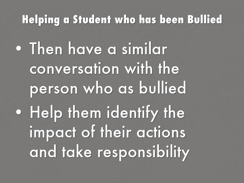 Helping a Student who has been Bullied by cbentcole