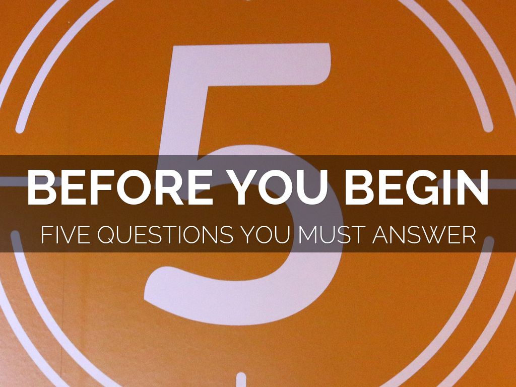 BEFORE YOU BEGIN by Dan Lee