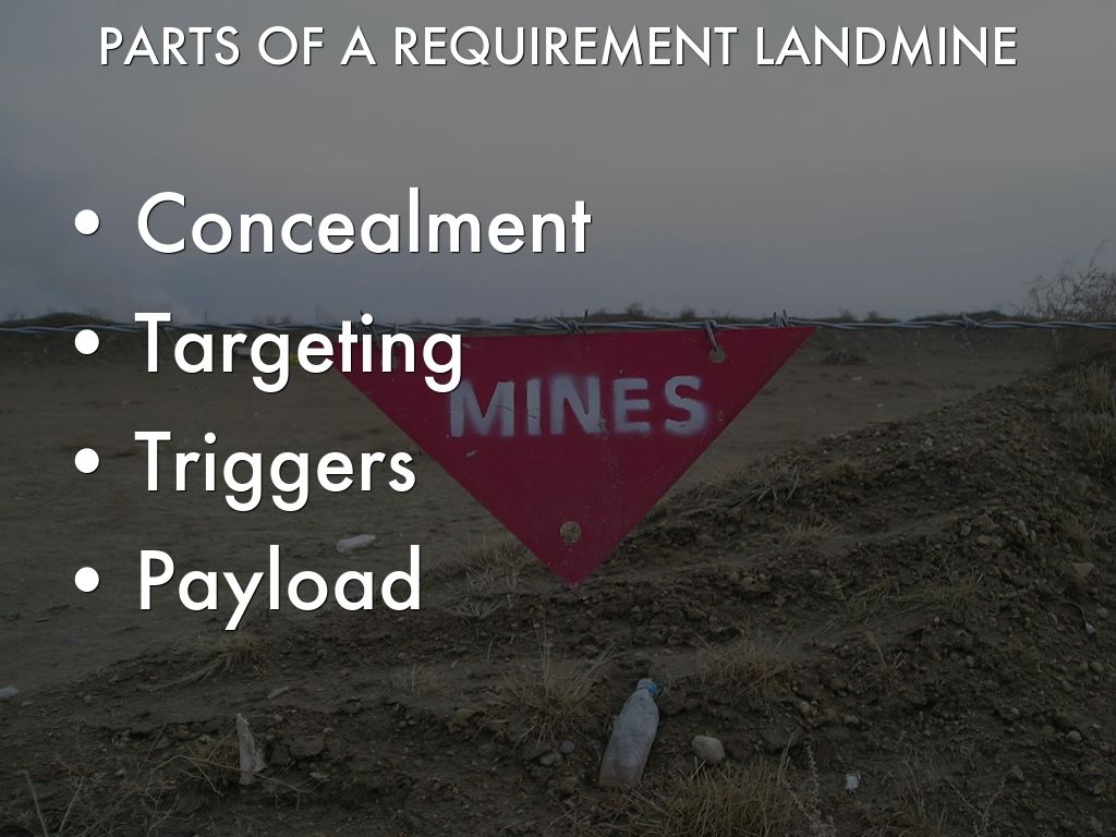 When is a requirement a landmine? by Art Gelwicks
