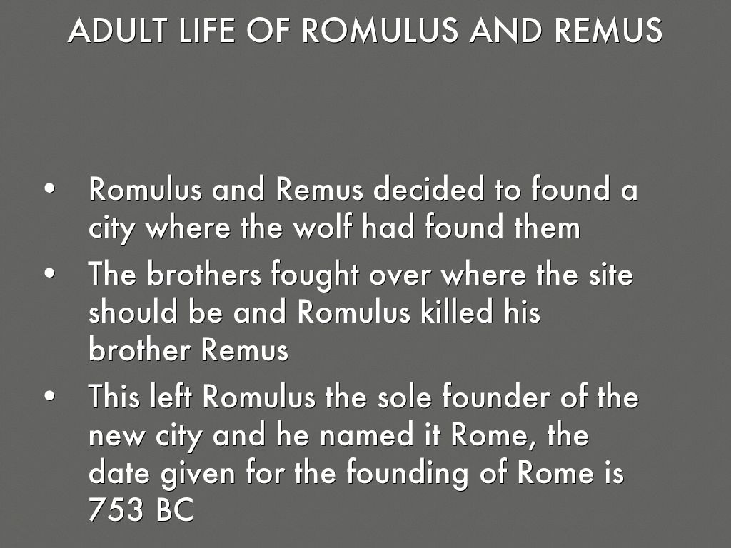 The Legend of Romulus and Remus by McCauley Bair