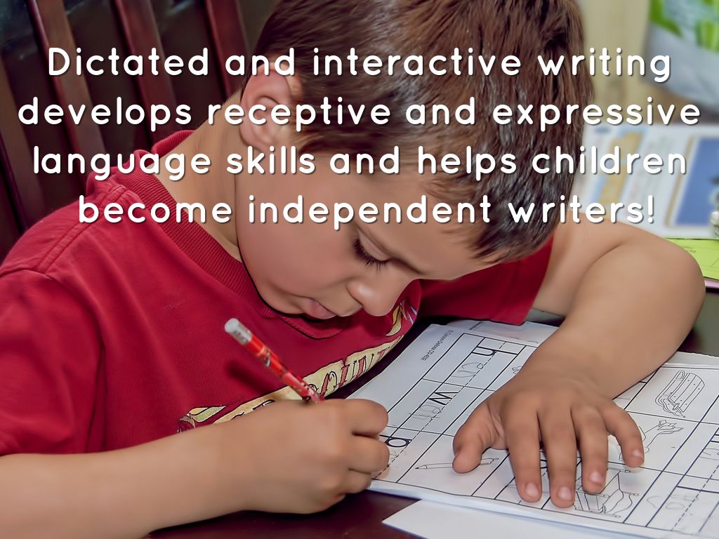 Teacher directed dictated & interactive writing by
