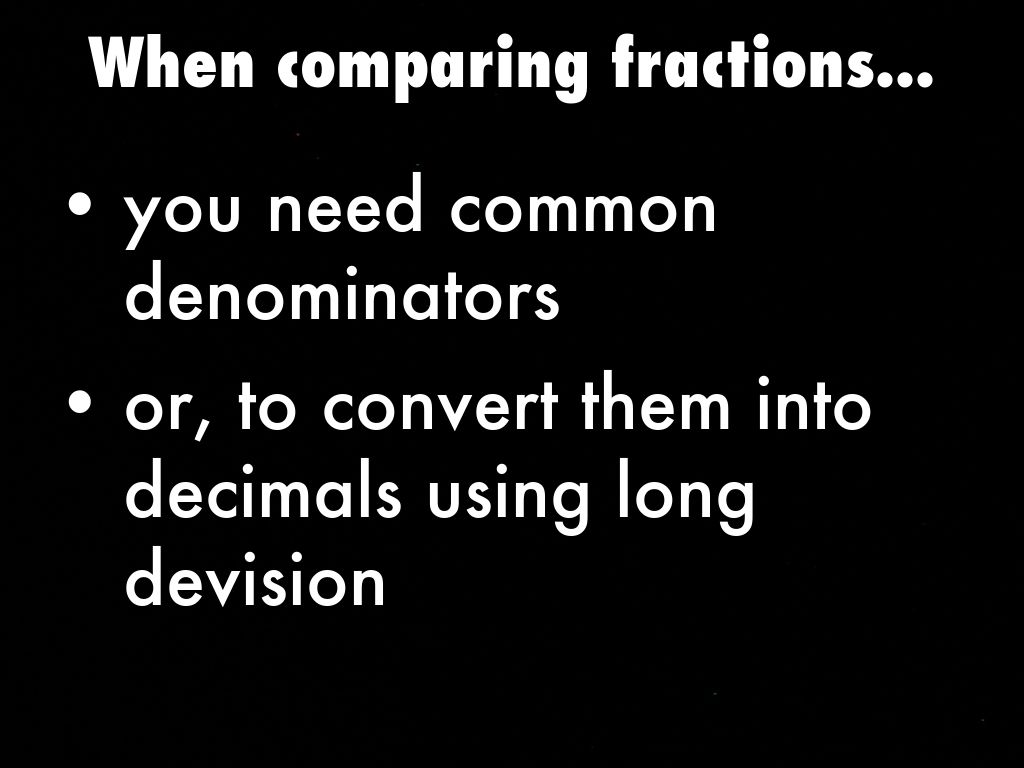 Comparing Fractions with UNcommon Denominators by
