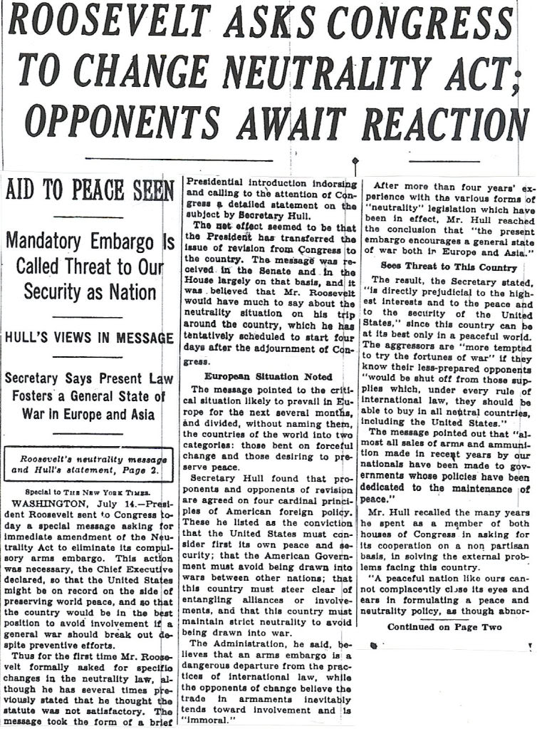 Neutrality Act Of 1937