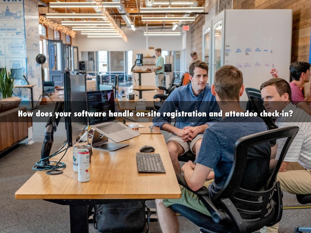 How does your software handle on-site registration and