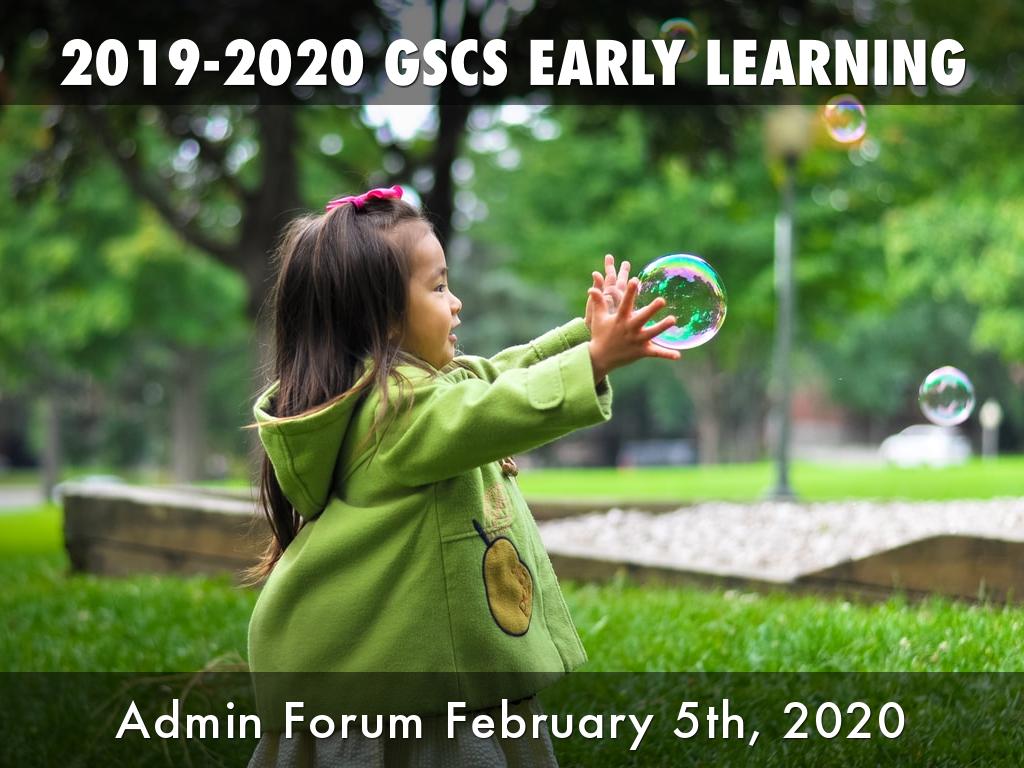 2018-2019 EARLY LEARNING by Jennifer Meikle