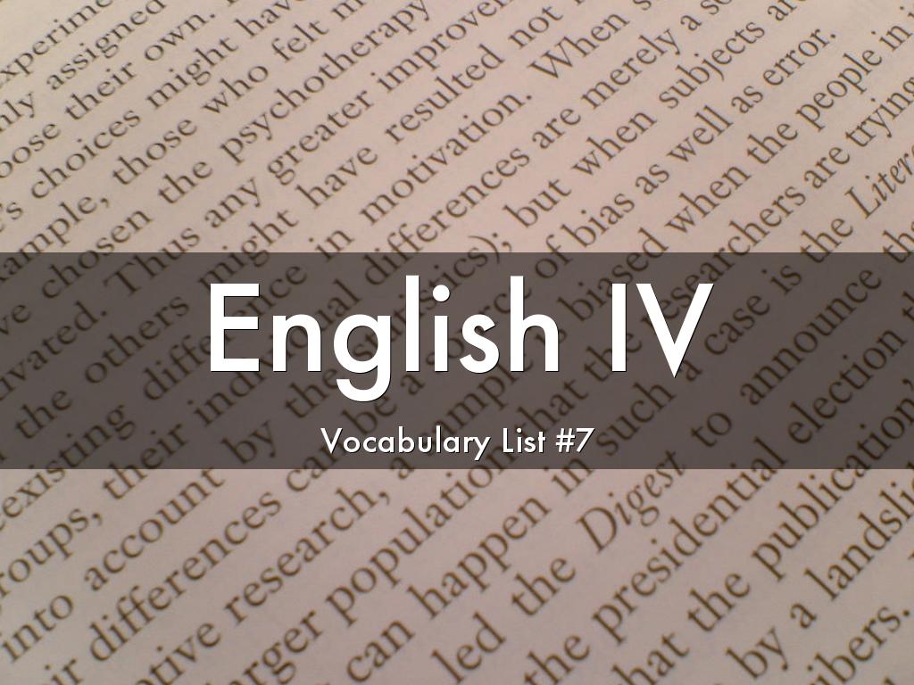 English IV by Julie Salyards