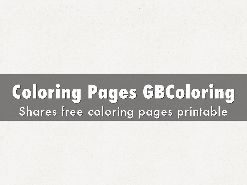 Coloring Pages GBColoring by Mercer Lyra