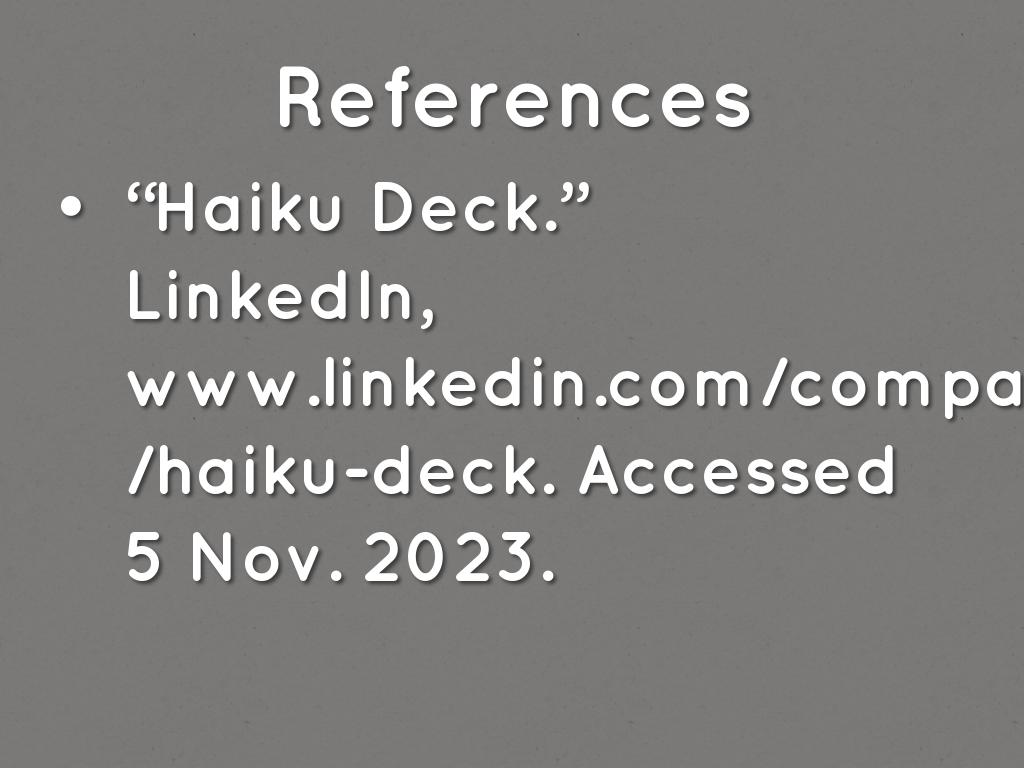 Haiku Deck by Melvin Merman