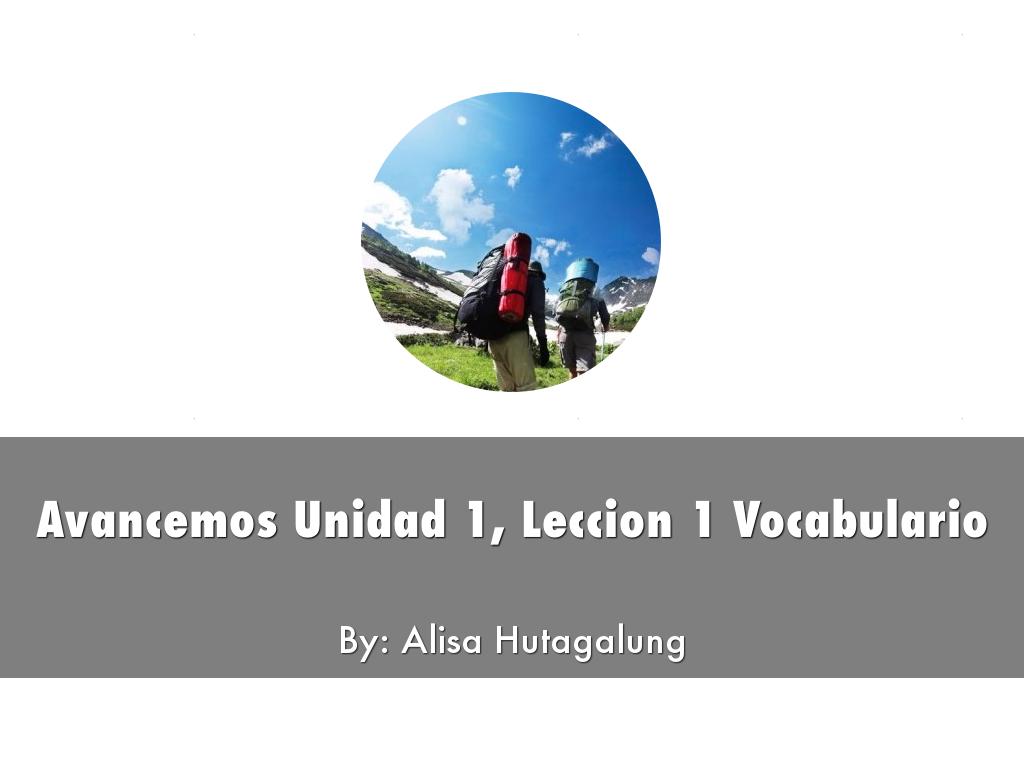 Avancemos Unidad 1, Leccion 1 Vocabulario by alisa.