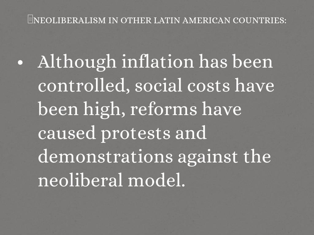 LATIN AMERICA SINCE THE 80’S COLOMBIA SINCE THE 90’S