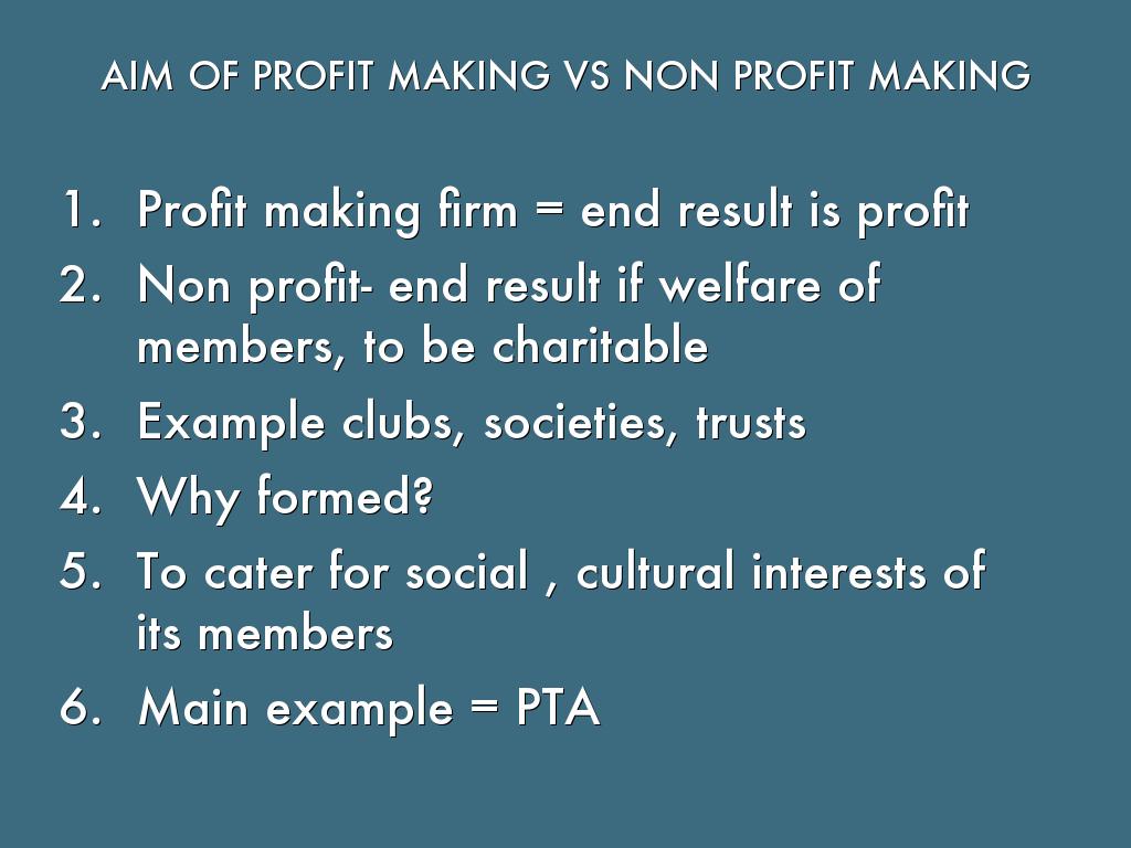 Non Profit Making Organizations by Nuzha Nundloll