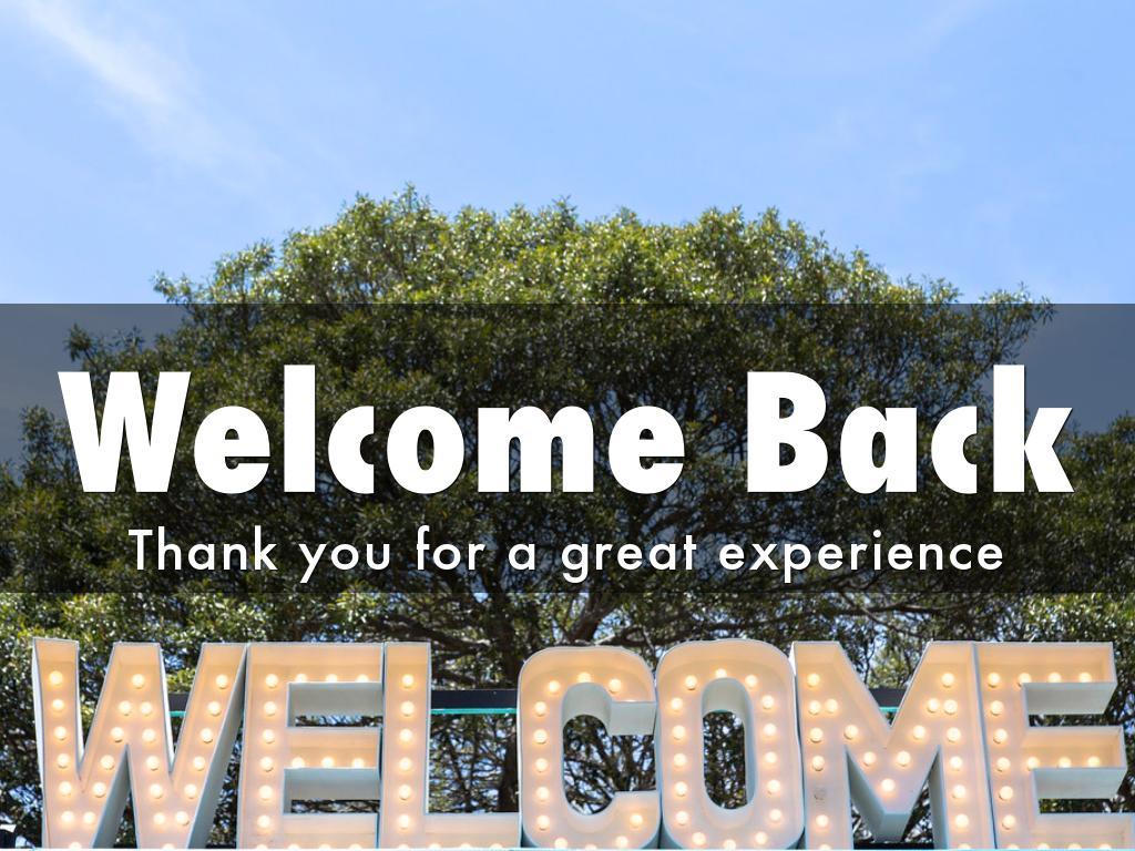 Welcome Back by Ed Burke