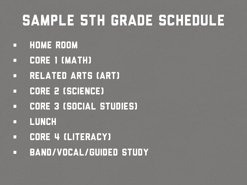 5th Grade Orientation by Dan Fox
