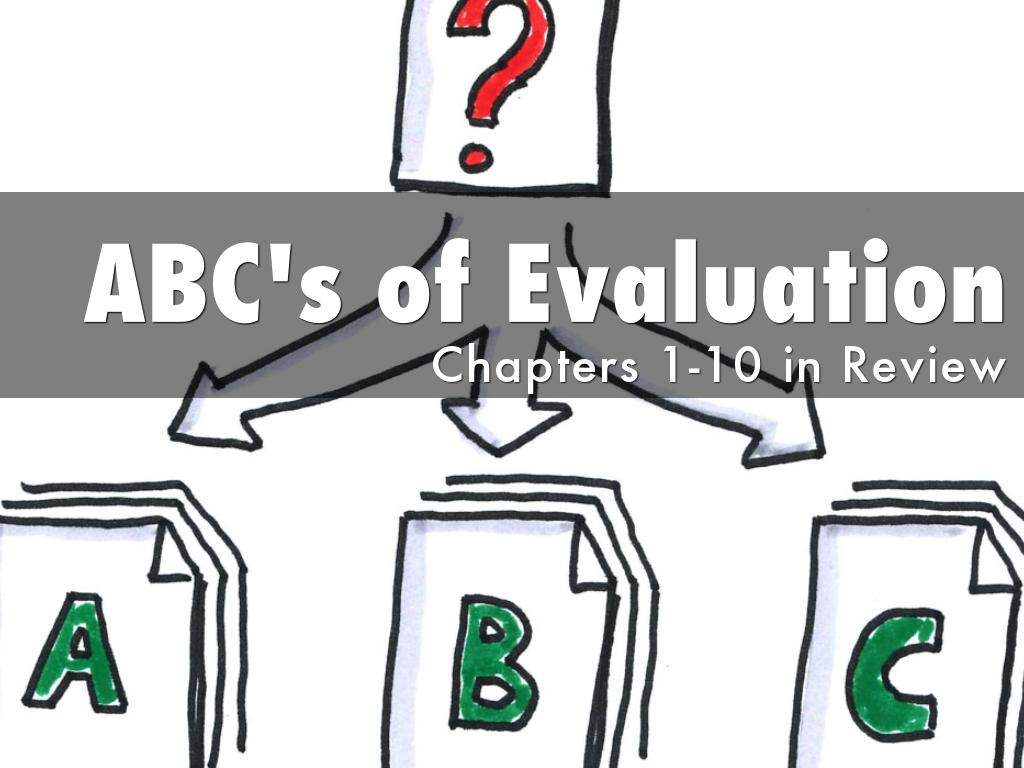 ABC's of Evaluation by rachel ziegler