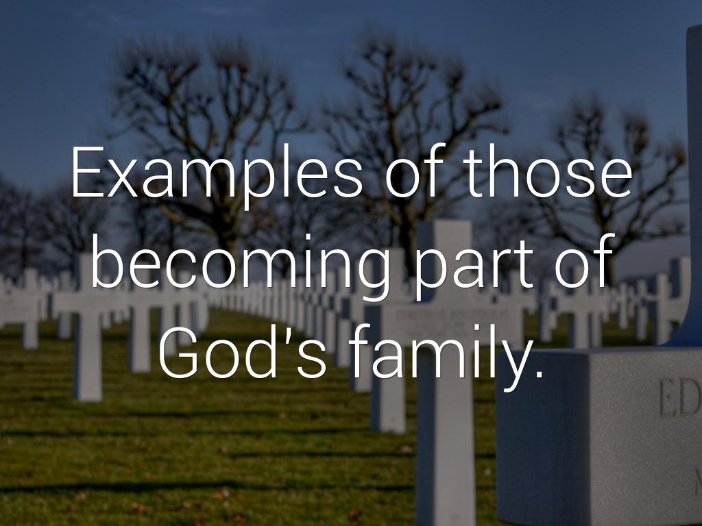 BECOMING PART OF GOD'S FAMILY by Stephen Boone