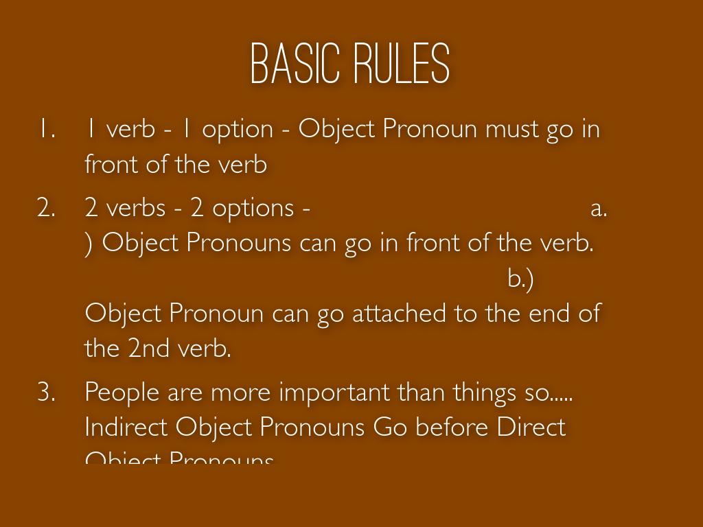 Double Object Pronouns by mehaffey6