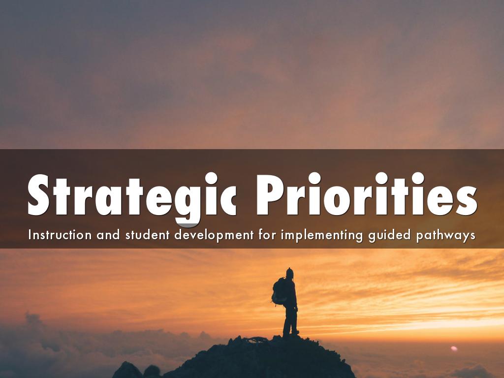 Strategic Priorities by joan fisher