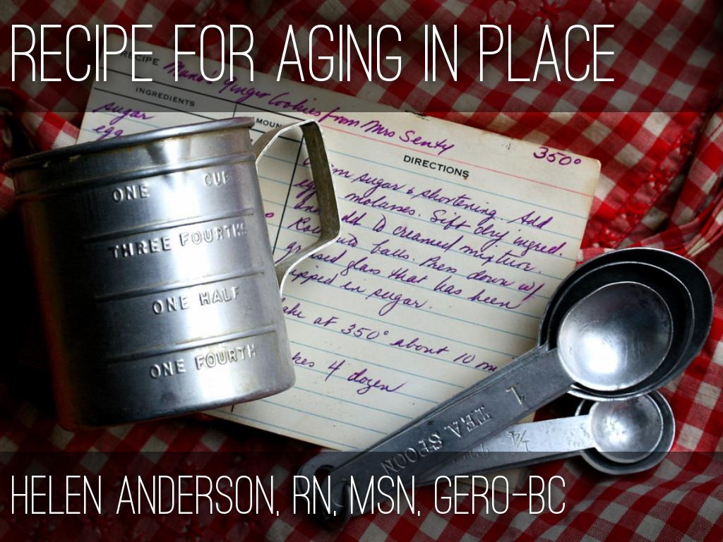 Recipe for Healthy Aging by Helen Anderson