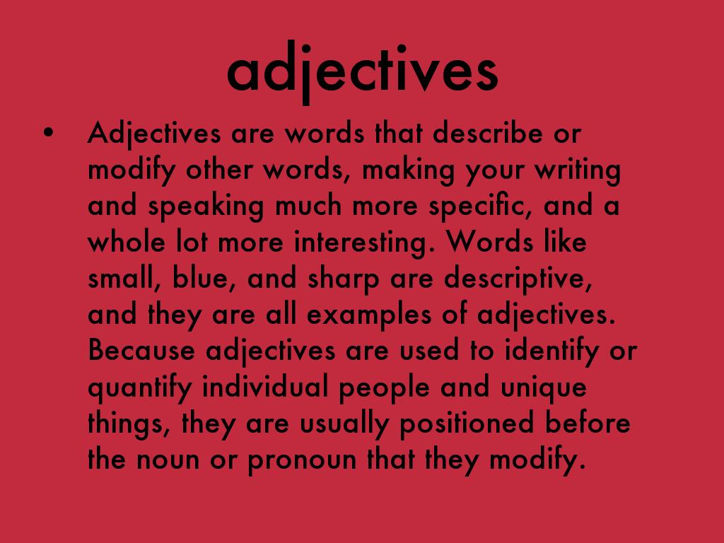 ADJECTIVES by Angel Diago
