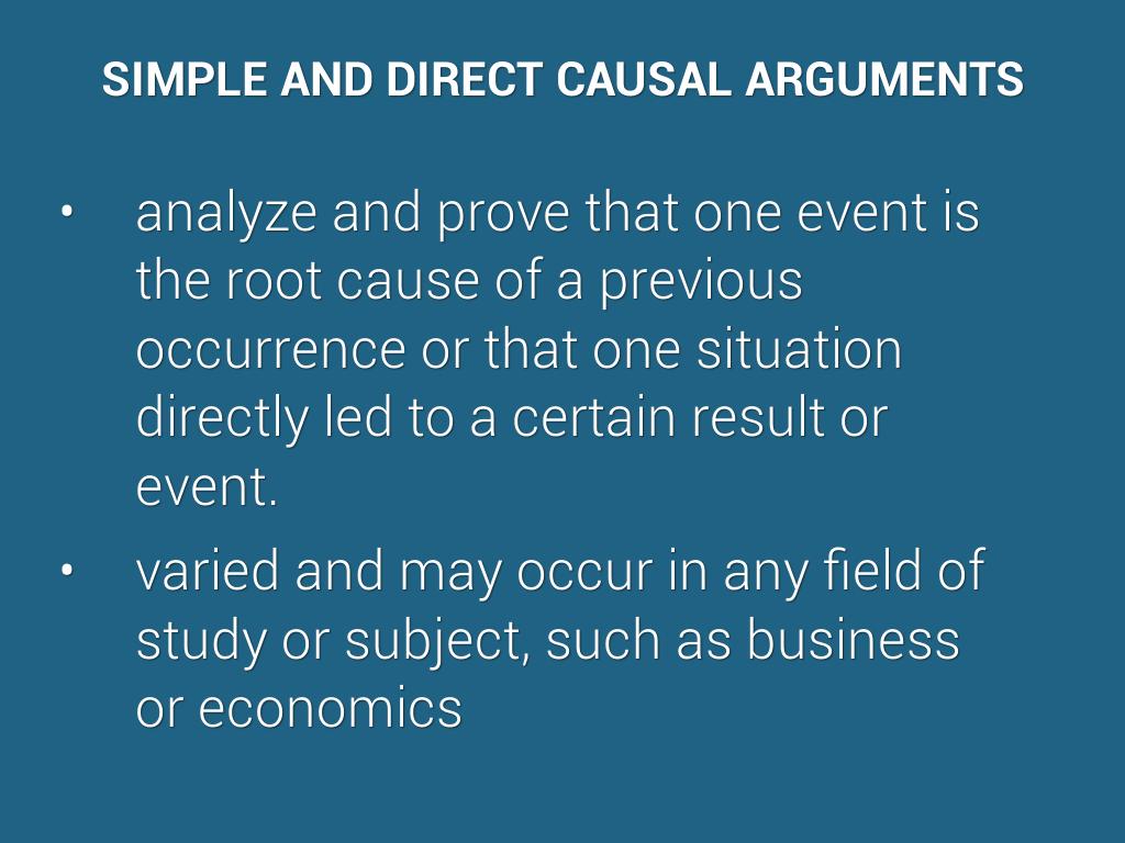 Cause and Effect Arguments by Mary Petty